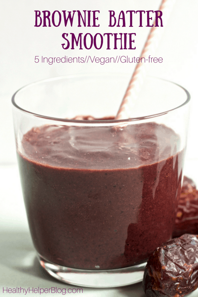 5 Ingredient Brownie Batter Smoothie [vegan + gluten-free] • Healthy Helper