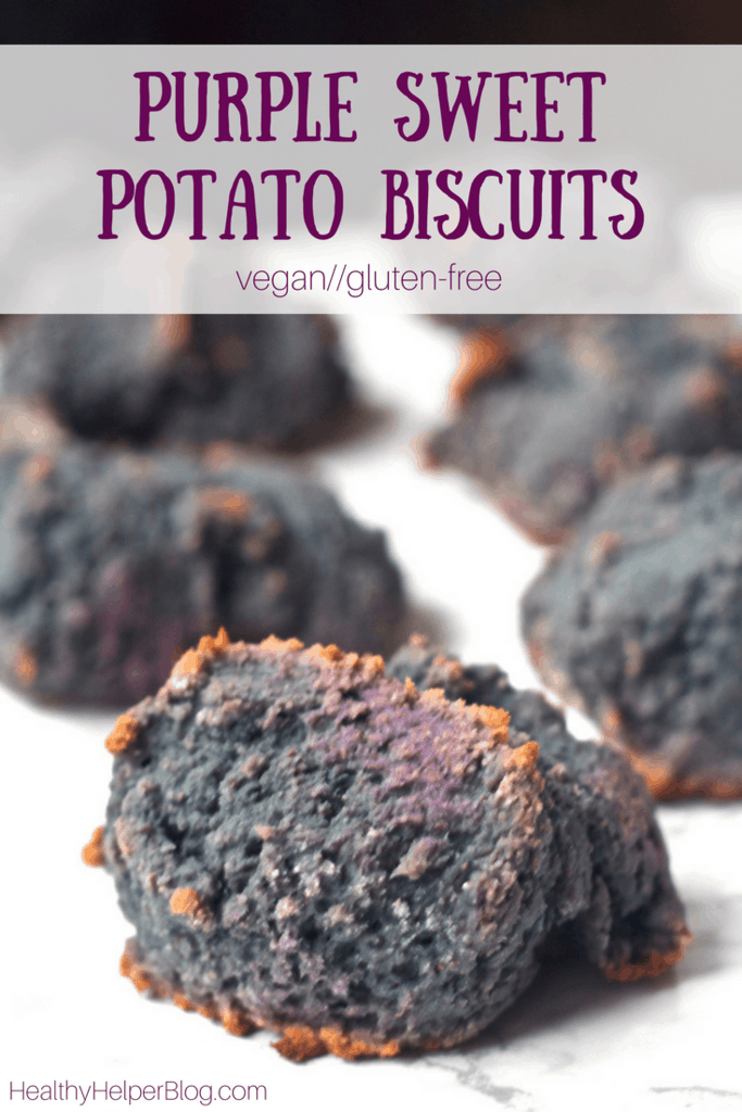 Purple Sweet Potato Biscuits [vegan + gluten-free] • Healthy Helper
